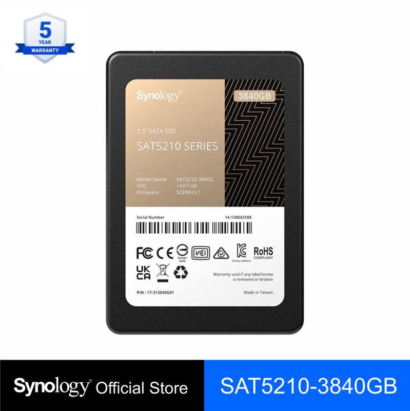 Synology SAT5210 3840GB 2.5" Enterprise SATA SSD