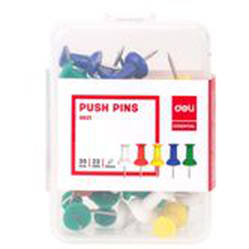 DELI COLOR PUSH PIN (ASSORTED) E0021