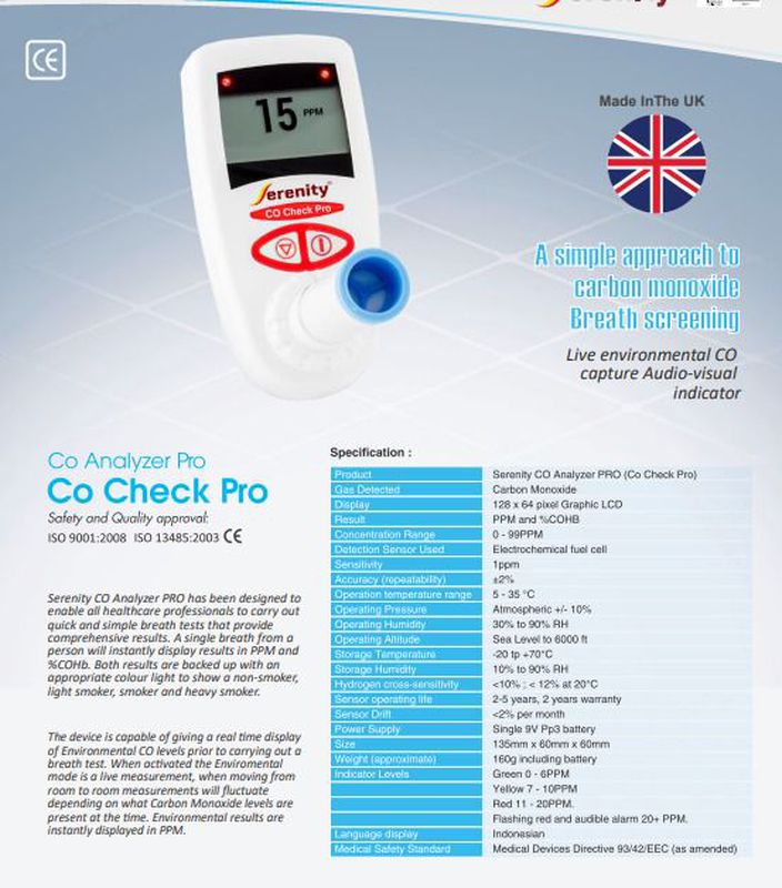 CO Analyser PRO Serenity