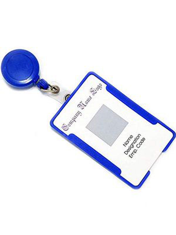 OFFICE-P ID CARD PORTRAIT ROUND+CLIP BLUE OP-6076C