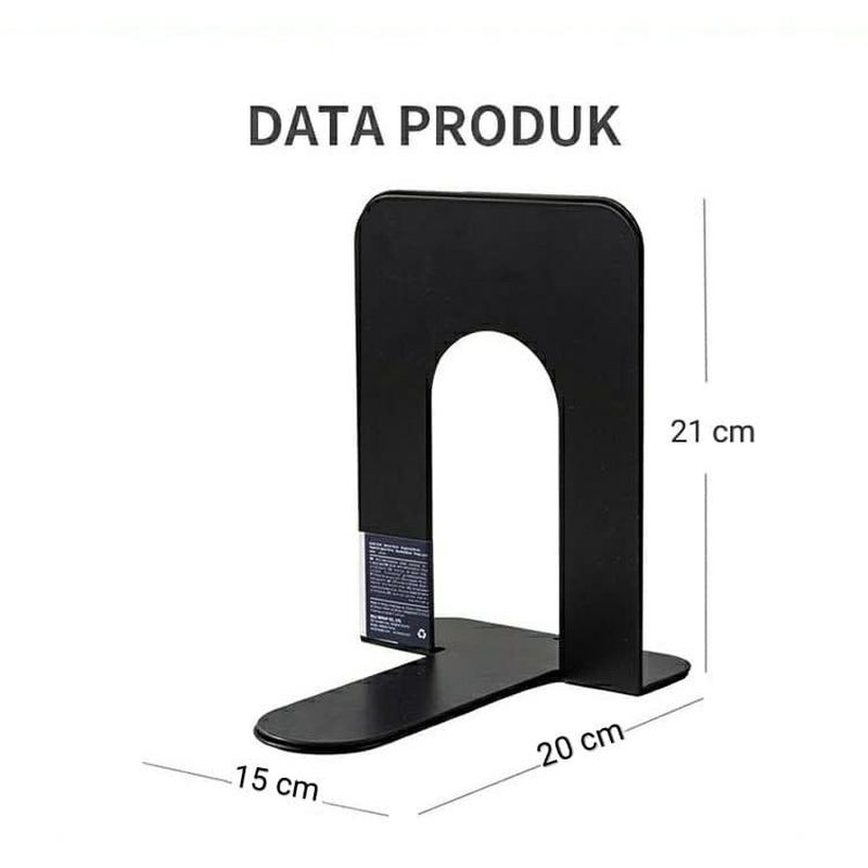 PEMBATAS BUKU BESI BOOK END PENAHAN BUKU BESI PENYANGGA BUKU BESAR