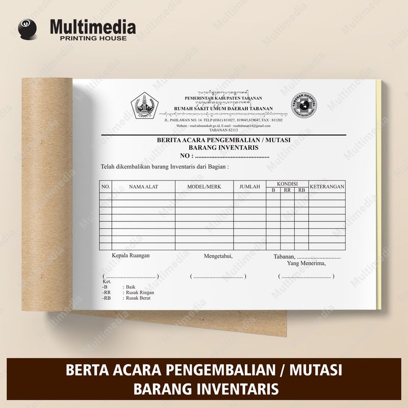 Berita Acara Pengembalian / Mutasi Barang Inventaris