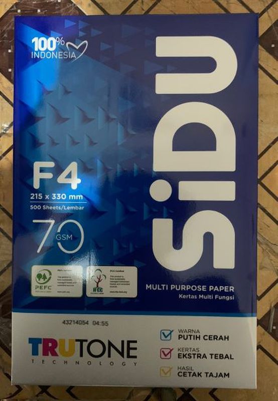 KERTAS HVS SIDU F4 70G