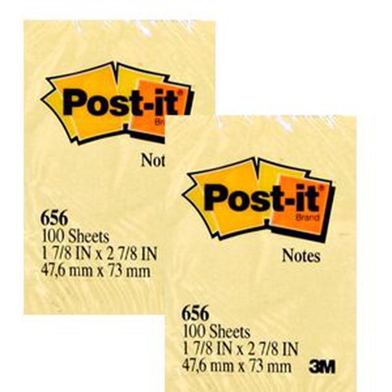 3M LABEL POST IT NOTES SIZE 2 X 3" 656 YELLOW