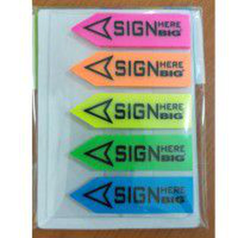 POST IT/STICKY NOTE SIGN HERE/STICKY NOTE PANAH