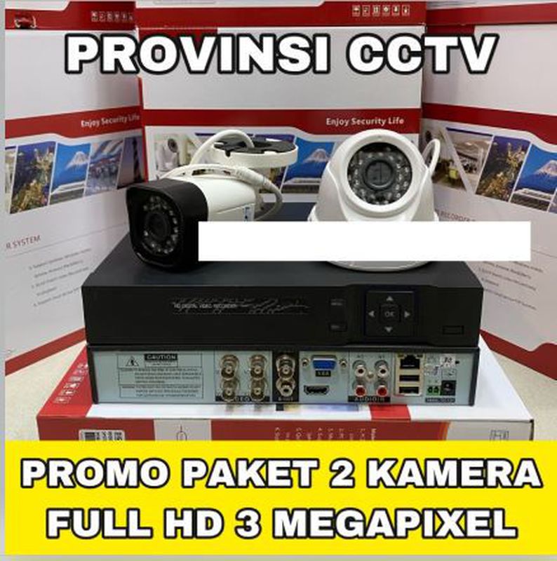 Paket CCTV 2 Kamera + Perekam Standar