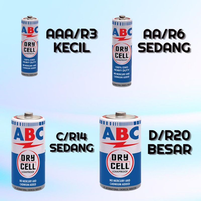 Baterai ABC Dry Cell - AA/R6 -Kecil