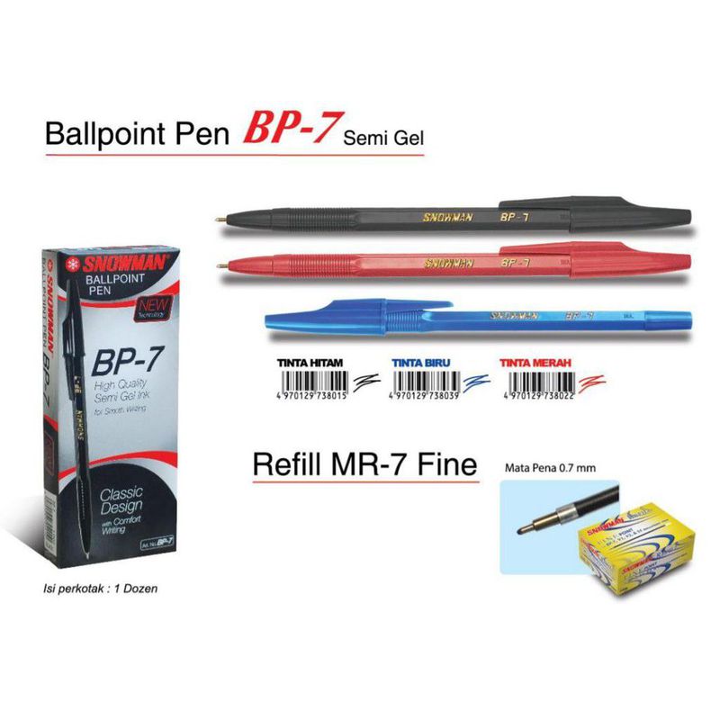 Pena Snowman Bp-7 Ballpoint