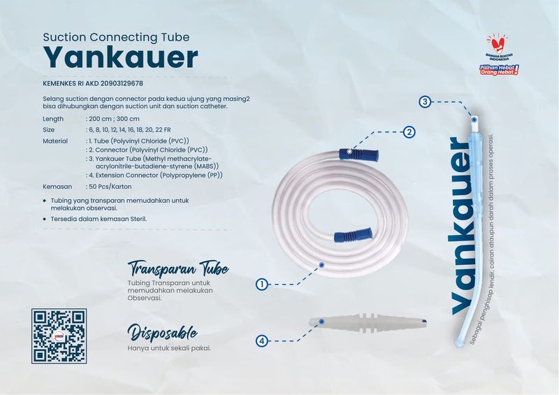 Suction Connecting Tube Yankauer - 200 Cm