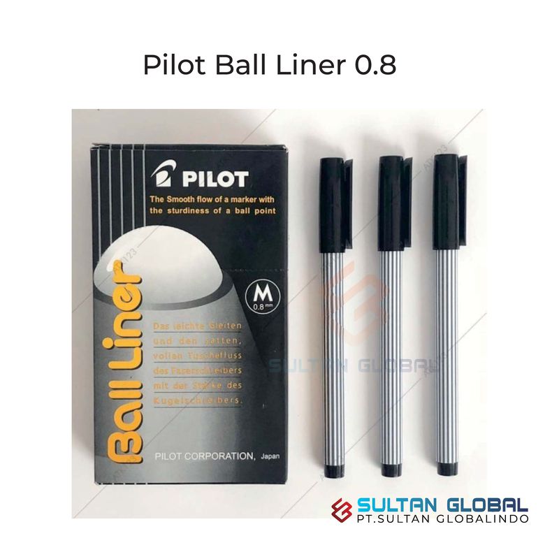 Ballpoint Pilot Ball Liner Hitam 0.8