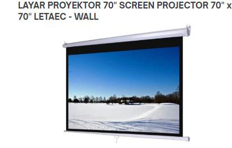 Layar Proyektor Dinding Wall Screen Merk MAXTOR 70 x 70 inch