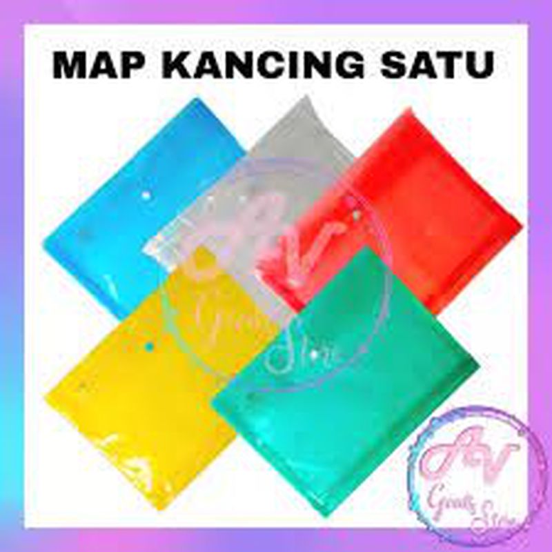 MAP PLASTIK KANCING SATU - Kuning