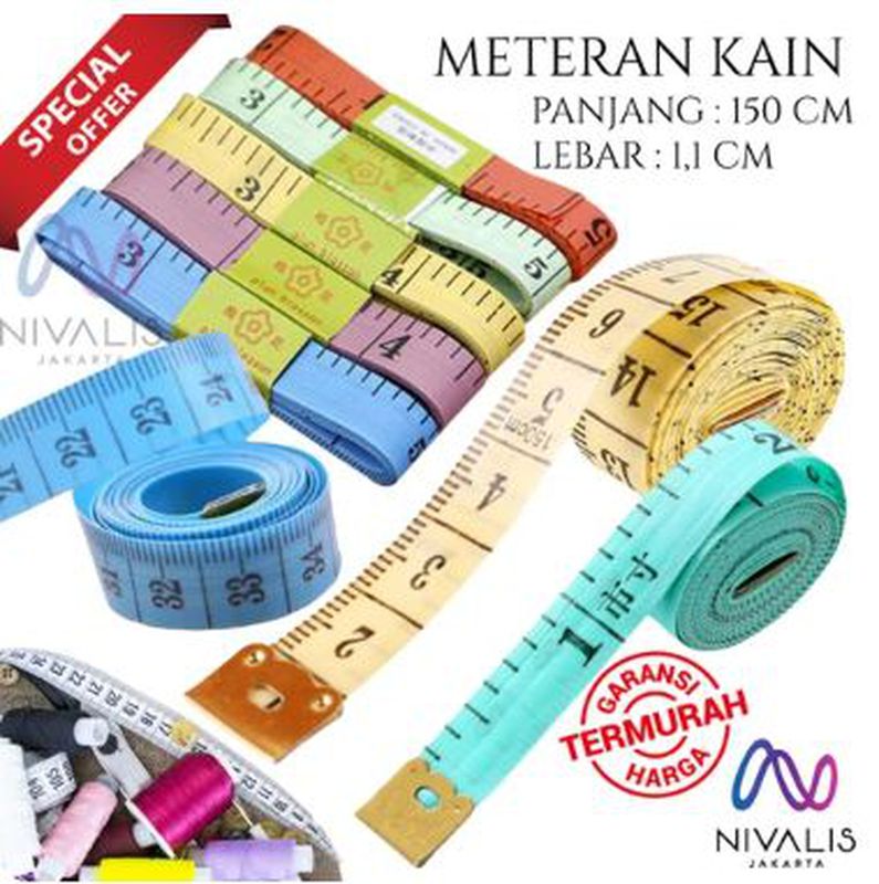 METERAN JAHIT / METERAN KAIN ALAT UKUR MULTIFUNGSI 150CM/ METERAN BAJU