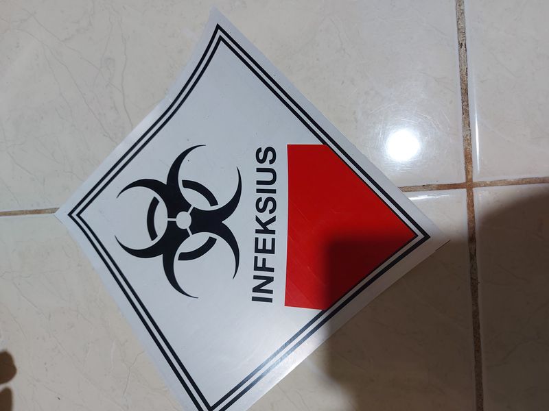 Stiker Sanitasi - Infeksius (Lembar)
