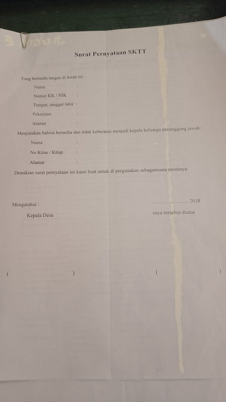 formulir SKTT