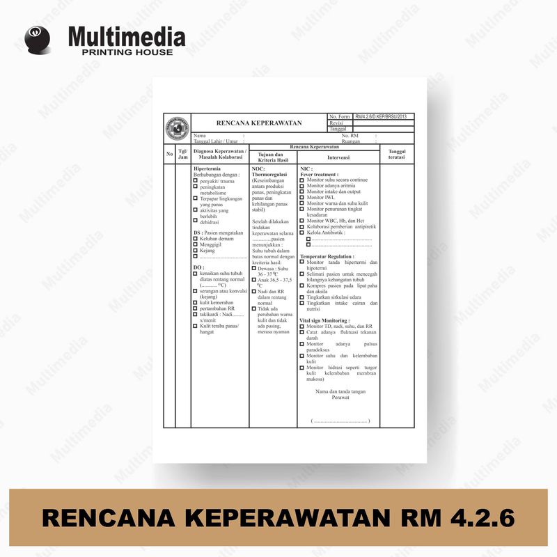 Blangko Rencana Keperawatan rm 4.2.6