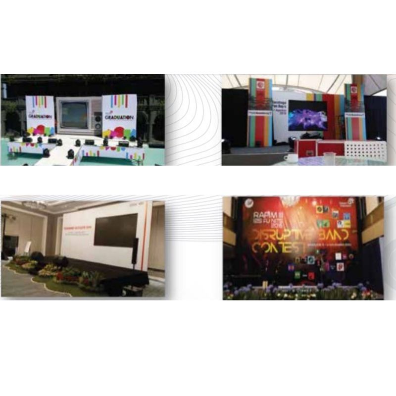 Sewa Backdrop Multiplex Banner Flexy 380 grm/hari