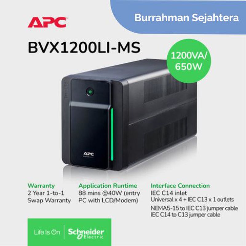 UPS APC 1200VA 650W Echo Friendly with Stabilizer