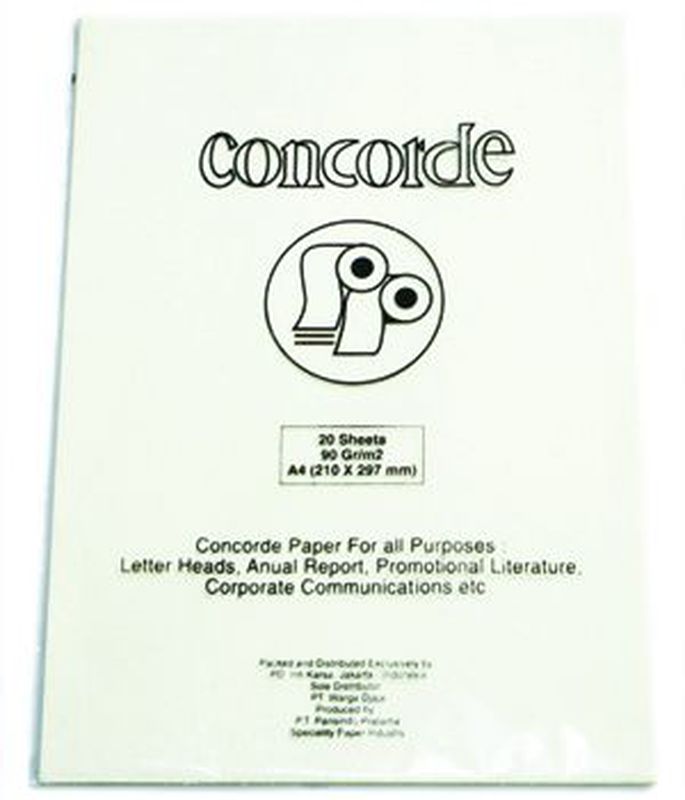 CONCORDE Paper Office Size A4 220Gr @10 Sheet White