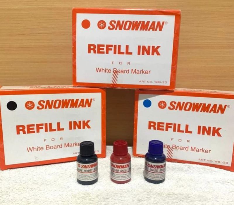 refill ink white board marker snowman