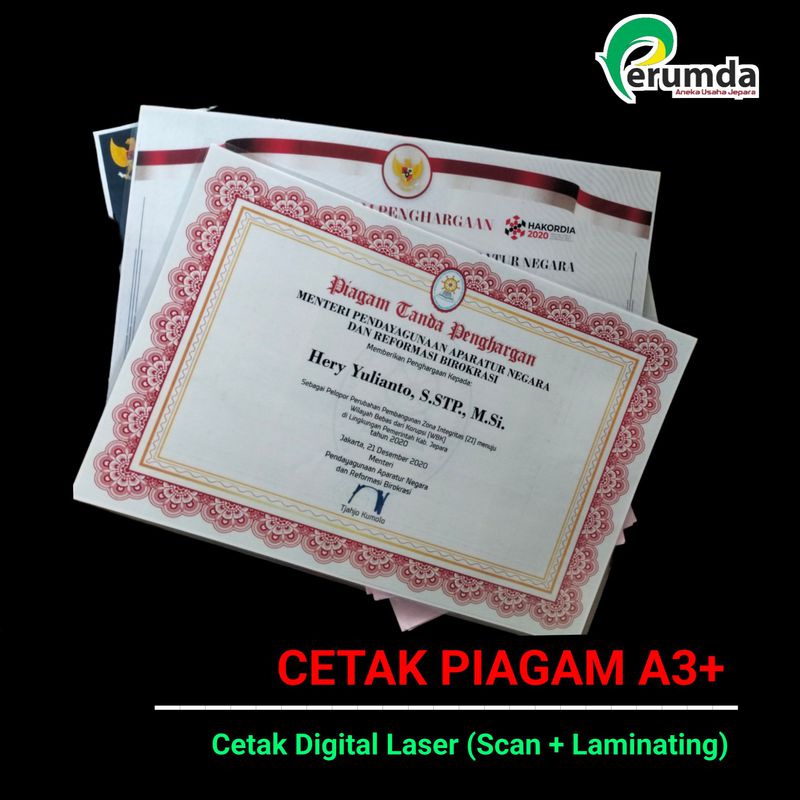 CETAK PIAGAM / SERTIFIKAT A3+