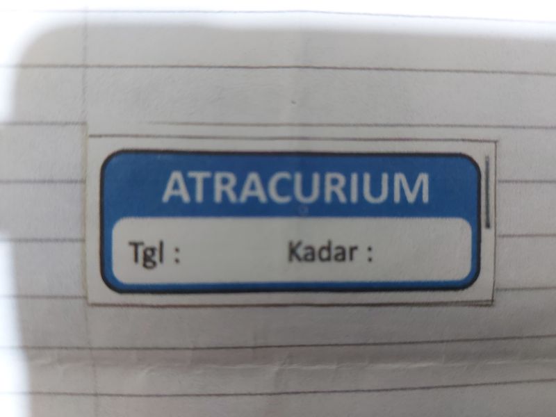 Stiker Obat ATRACURIUM - Anestesi (Lembar)