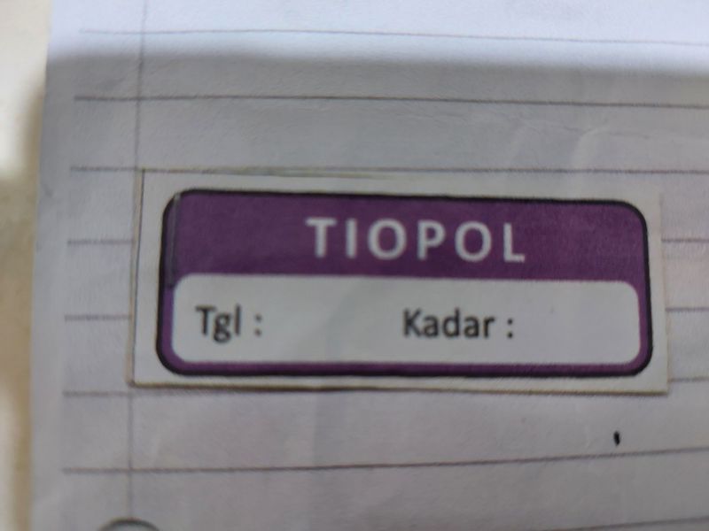 Stiker Obat TIOPOL - Anestesi