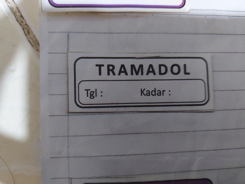 Stiker Obat TRAMADOL - Anestesi