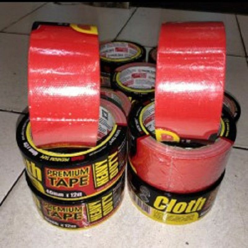 ISOLASI CLOTH TAPE PREMIUM 46mmx12m MERAH