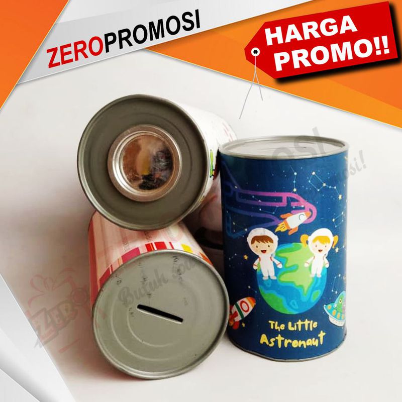 Souvenir Celengan Target Custom Design dan Nominal Ukuran S Murah