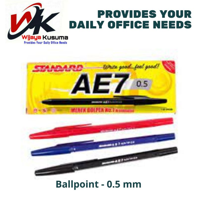 Ballpoint Tinta : Tebal 0.5 mm - Biru