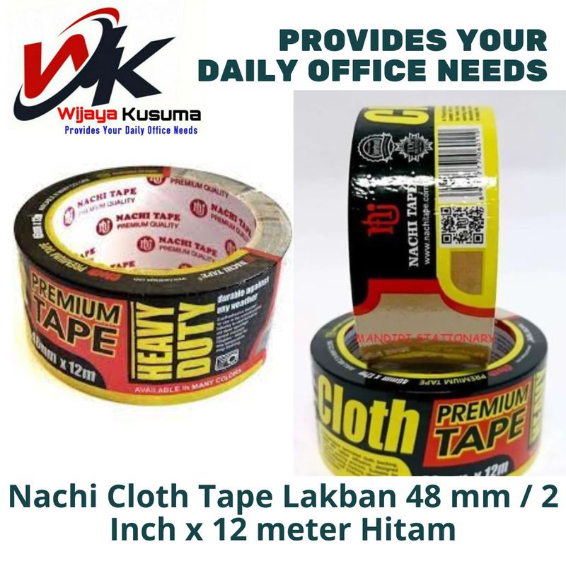 Nachi Cloth Tape Lakban : 48 mm