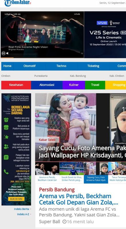 Publikasi iklan/berita di media elektronik online