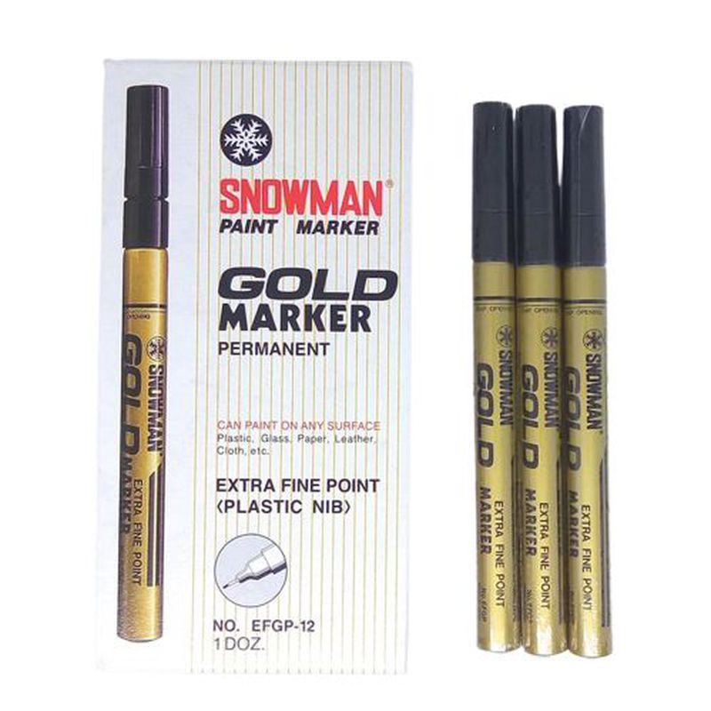 Spidol Permanen Gold Snowman Fine Tip