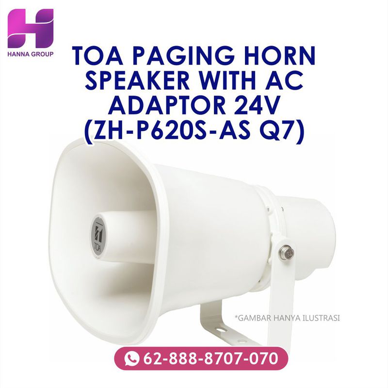 TOA PAGING HORN SPEAKER WITH AC ADAPTOR 24V (ZH-P620S-AS Q7)