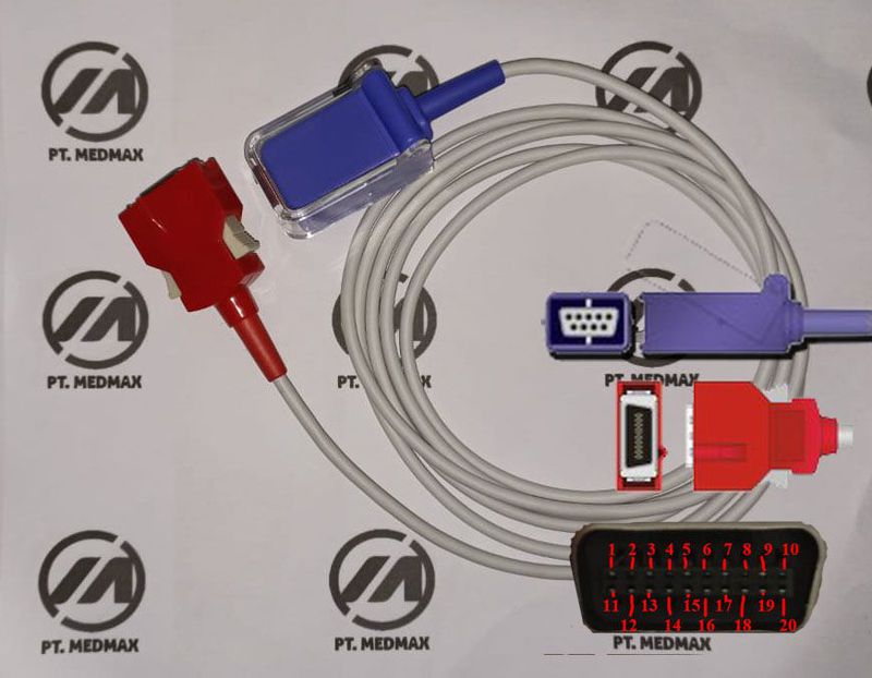 Extension SpO2 Sensor Masimo Rainbow 20 Pin