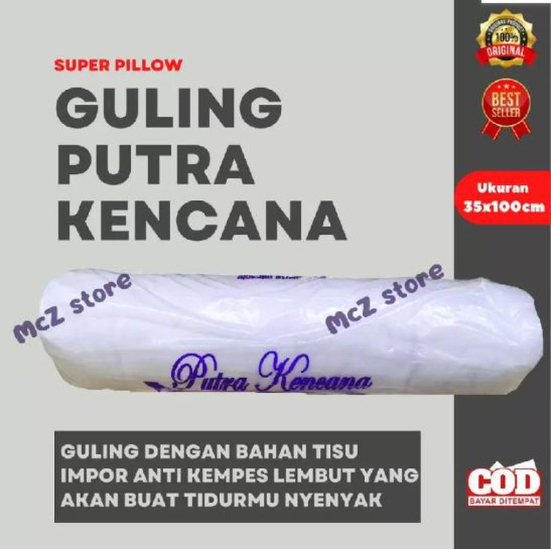 GULING PUTRA KENCANA 35X100CM GULING PUTIH POLOS
