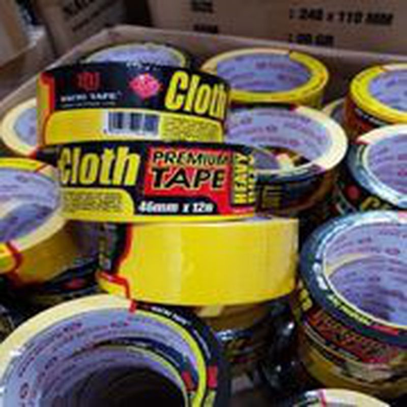 ISOLASI CLOTH TAPE PREMIUM 46mmx12m KUNING