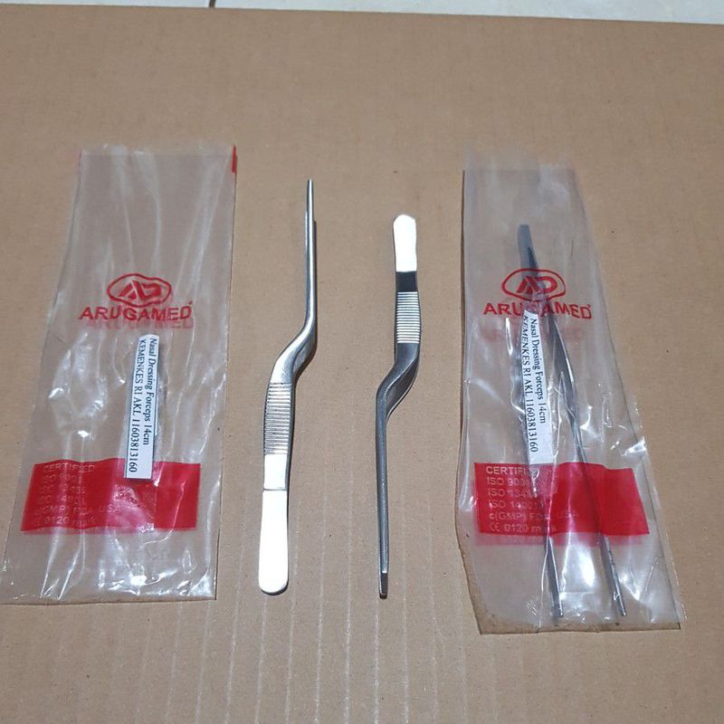 Pinset Hidung 14cm / Pinset Bayonet 14cm / Nasal Dressing Forceps 14cm ...
