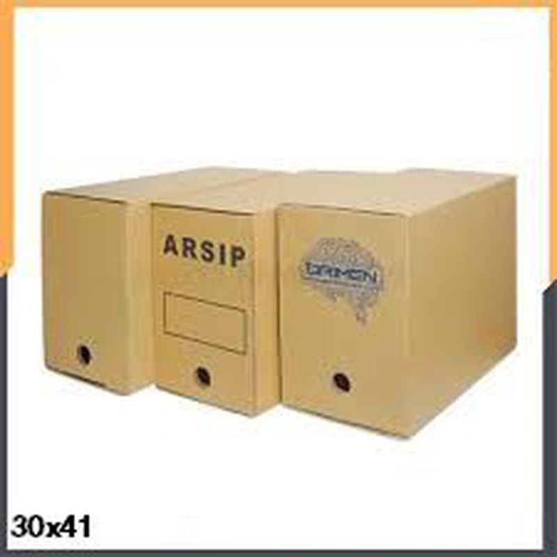 Box File Kardus 30 x 41, Brown Kraft/M150/K200/C/F 37,5 x 27 x 18,5