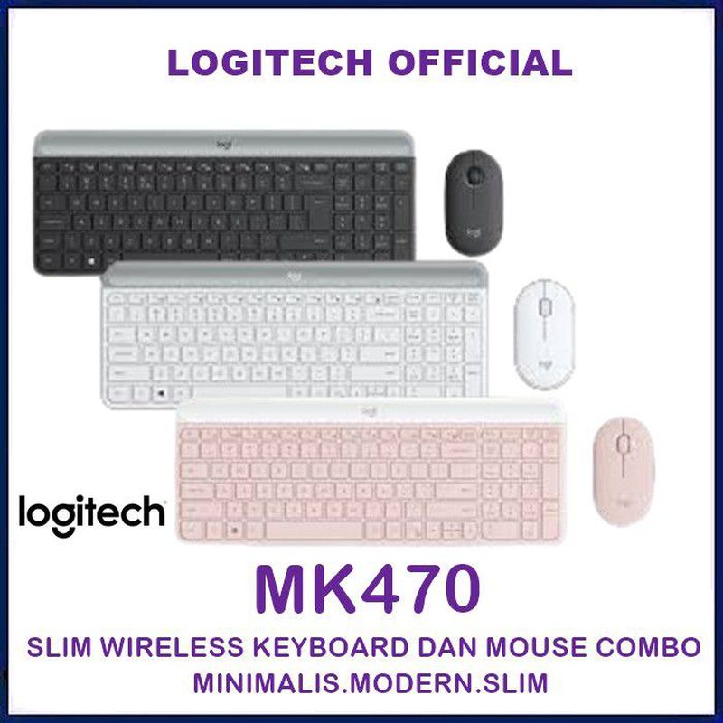 Logitech MK470 / MK 470 Slim Combo Keyboard & Mouse Wireless
