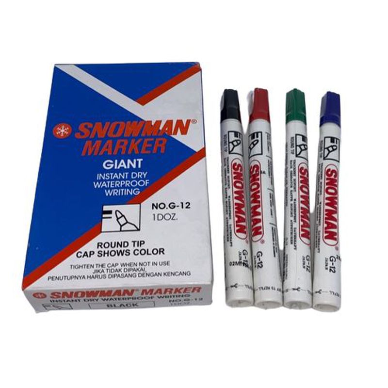 Spidol Permanent Snowman - Biru