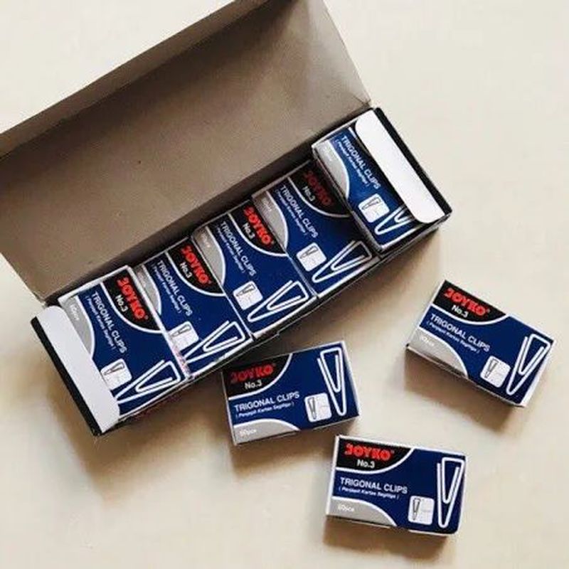 Trigonal Klip Kecil No. 3 (Per pak : Isi 10 Kotak)