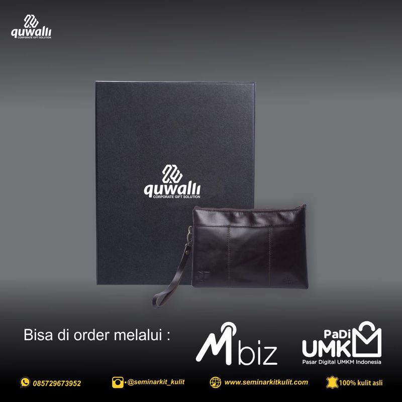 Pouch Kulit Unisex