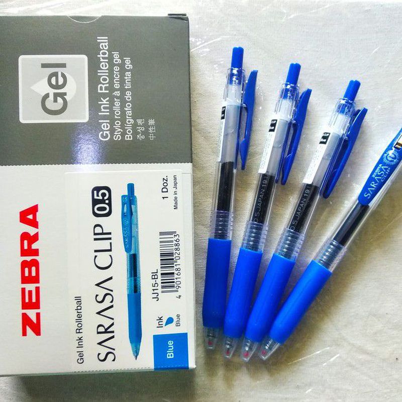 Pulpen Sarasa Biru Zebra - Biru