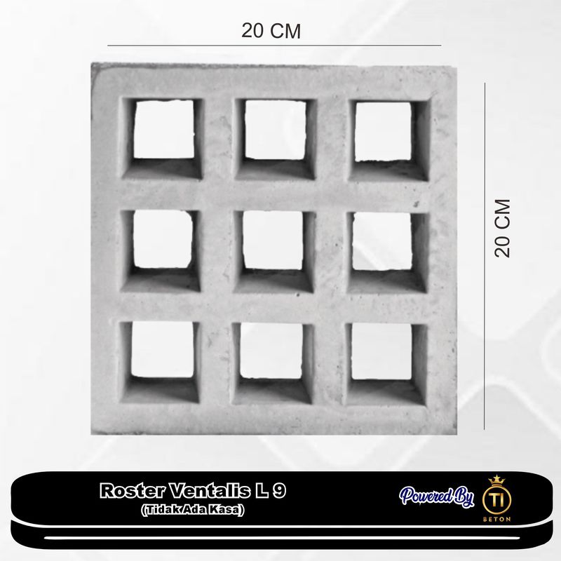 Roster Beton Ventalis L9 - Angin angin - Cor coran - Roster Motif Lubang 9