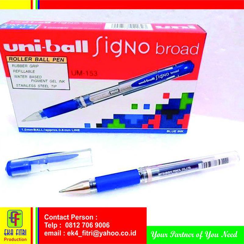 Pena Signo UM-153 Biru per pcs