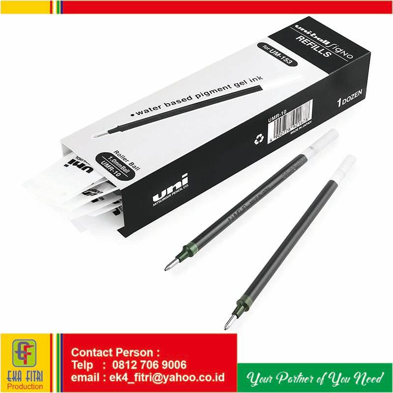 Refil Pena Signo Hitam UM 153 per box