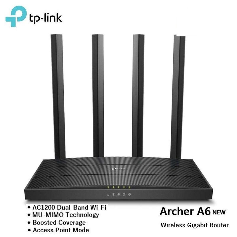 TP-Link Archer A6 AC1200 Wireless MU-MIMO Gigabit Router