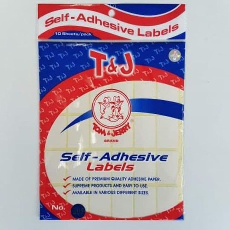 Label T&J 105 Label TJ Label Tom Stiker Sticker Tom